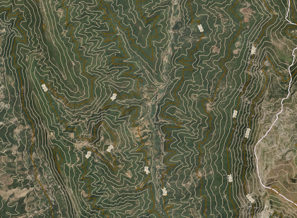 Modeli Dixhital i Terrenit, Izoipse